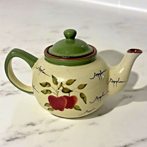 Home Interiors | Kitchen | Home Interiors Apple Orchard Ceramic Teapot ...